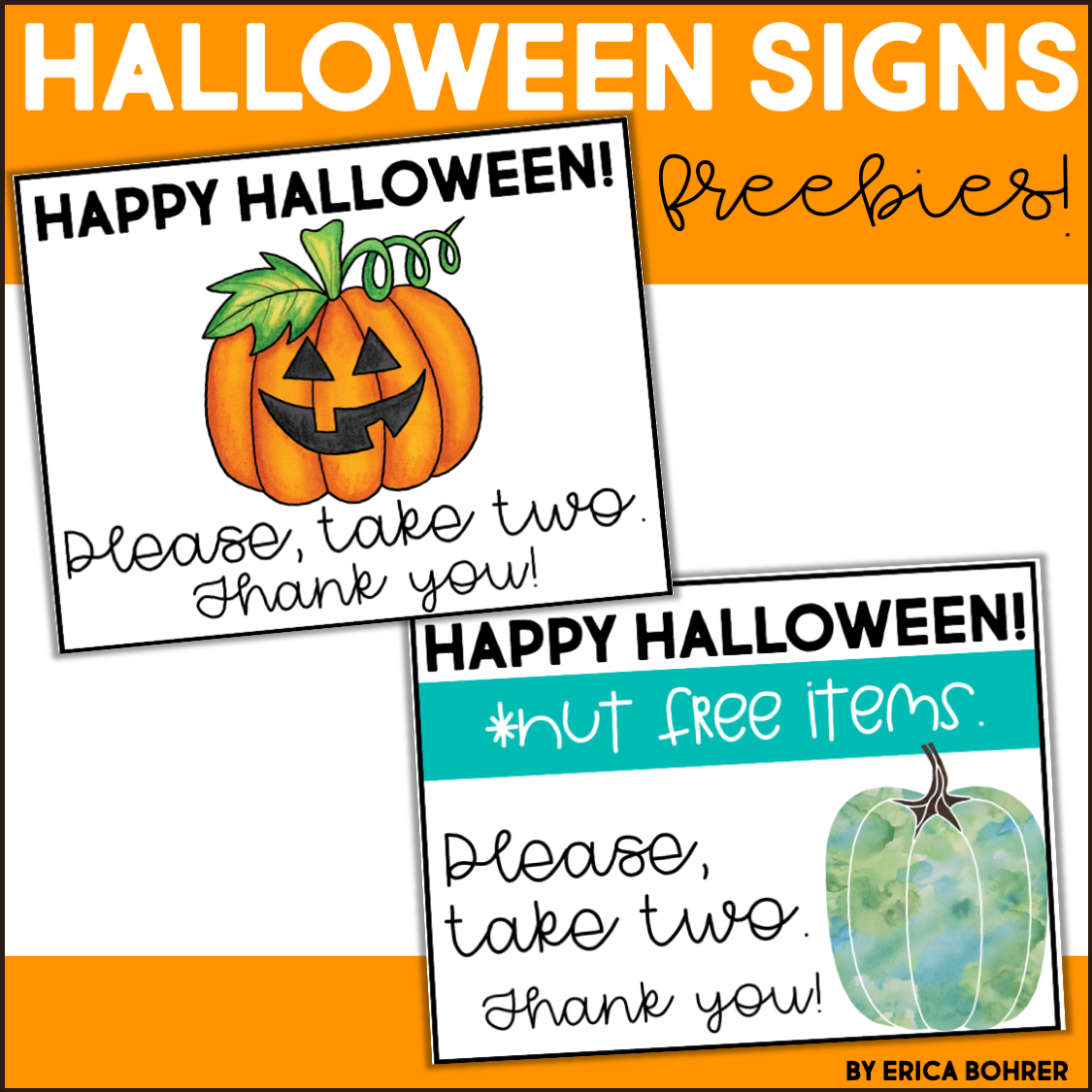 Halloween Candy Signs