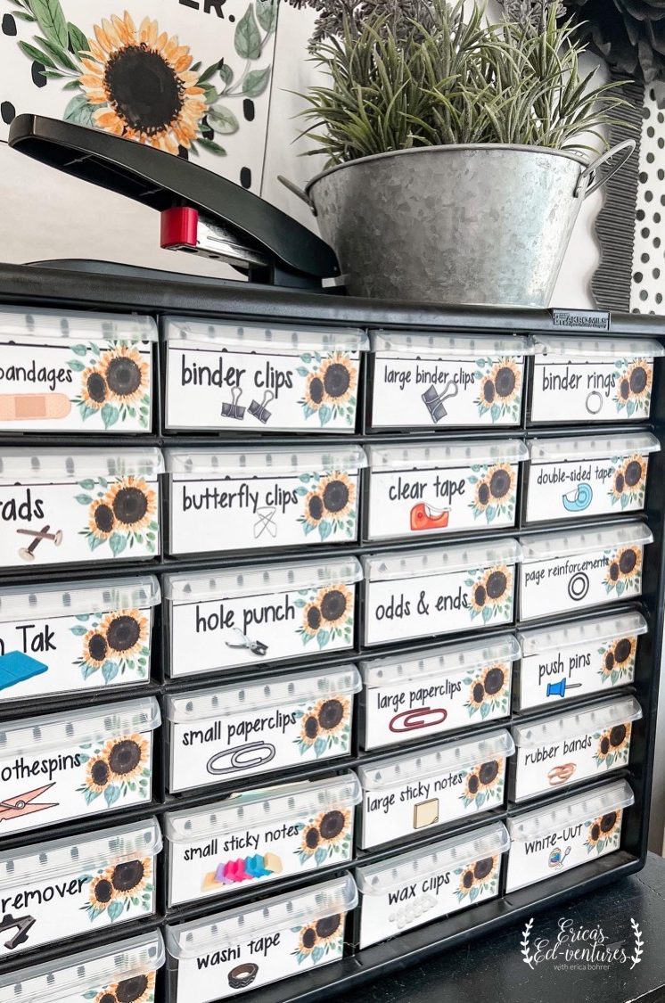 Sunflower and Dots Classroom Decor Room Tour